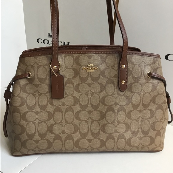 Coach | Bags | Coach Drawstring Carryall In Signature Nwt | Poshmark